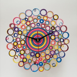 Wall Clock, 1st Anniversary Gift, Paper Clock, Paper Art, Unique Wall ...