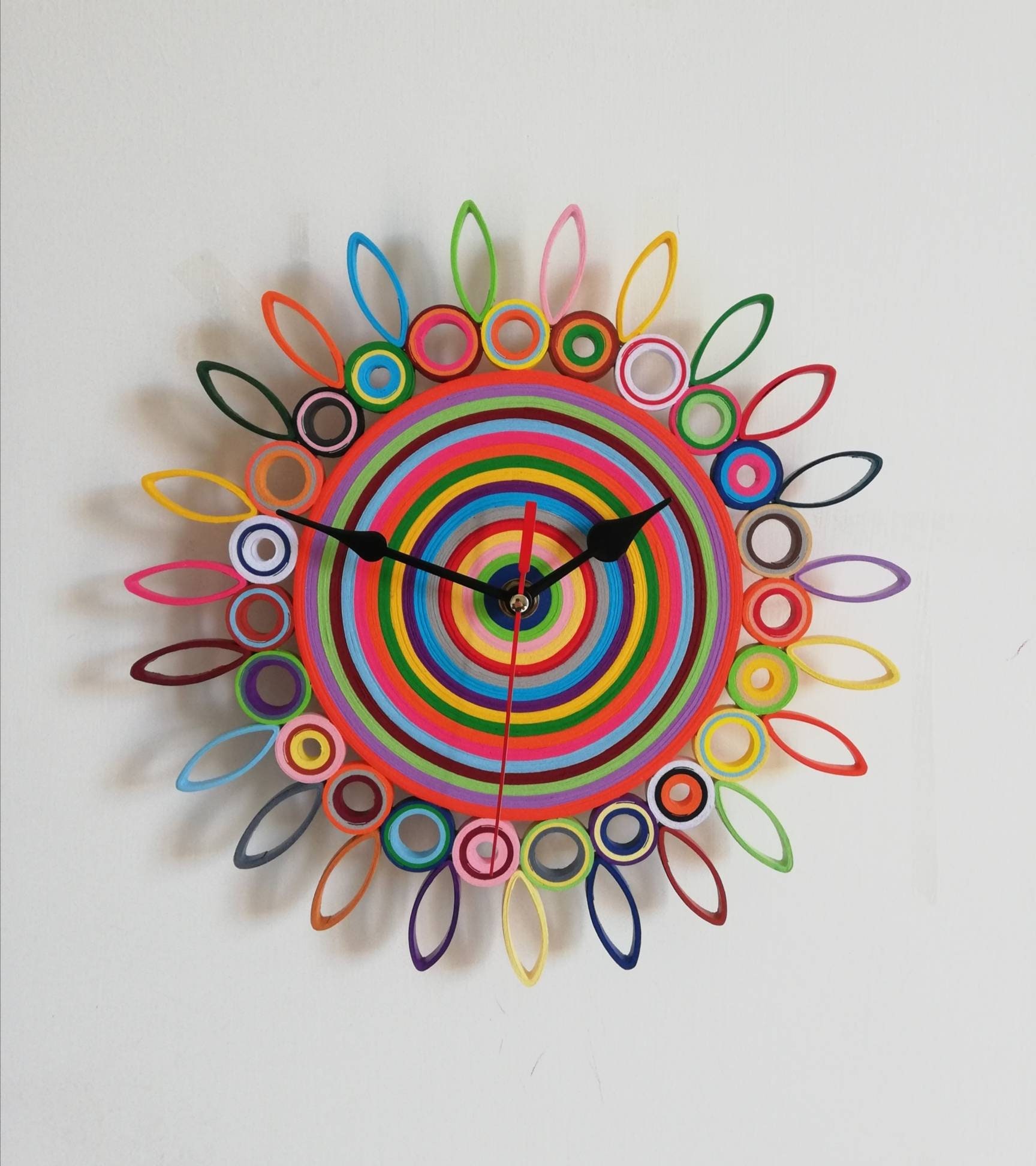 Wall Clock Paper Clock Quilling Decor Unique Wall Clocks | Etsy