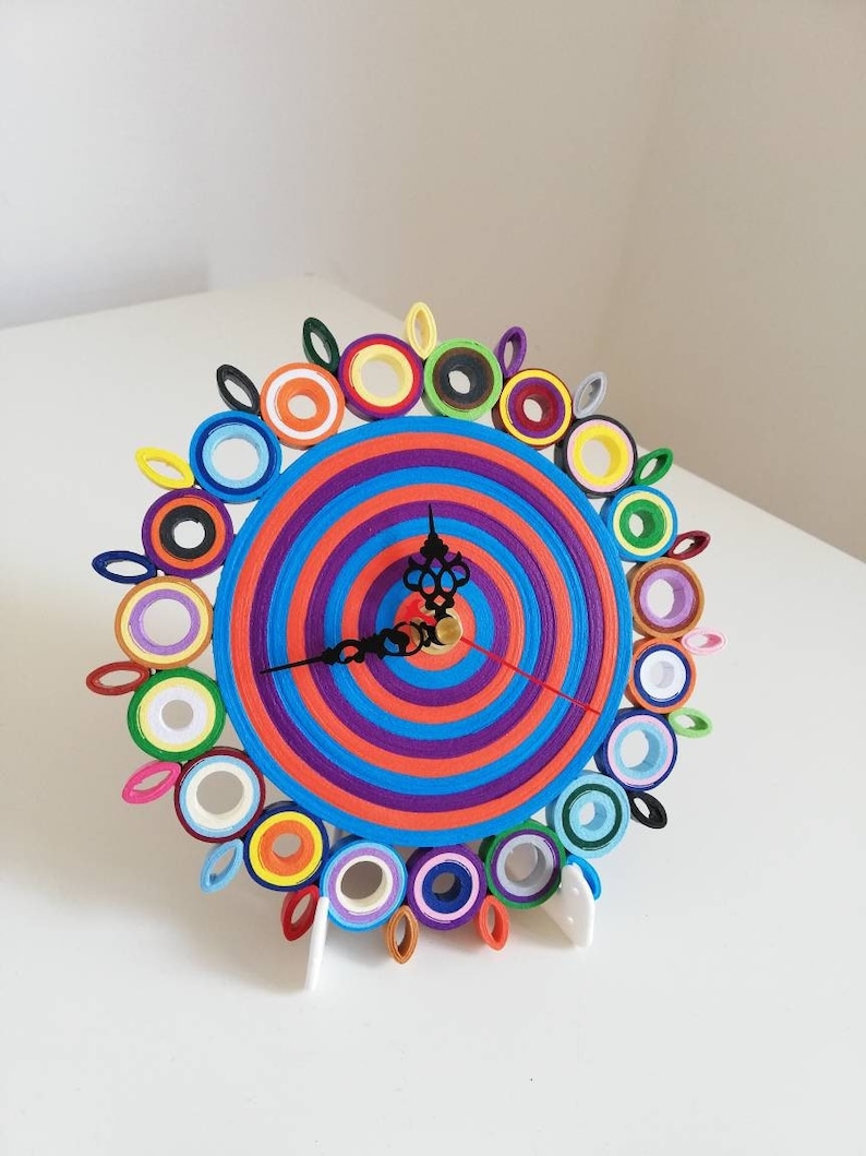 Table Clock, Small Clock, Paper Clock, Desk Accessories, Personalized ...