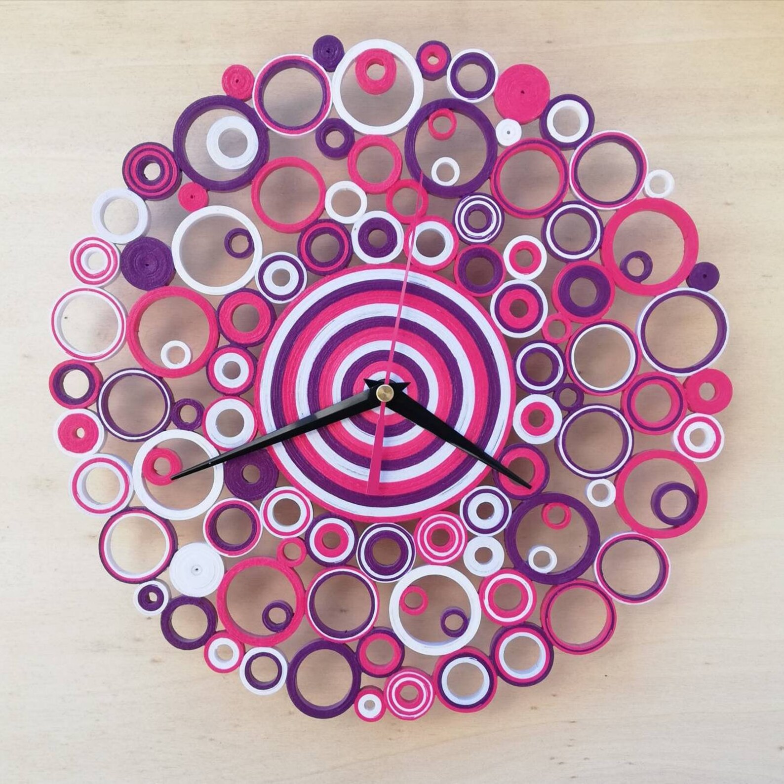 Unique Wall Clock Paper Clock First Anniversary Gift No | Etsy