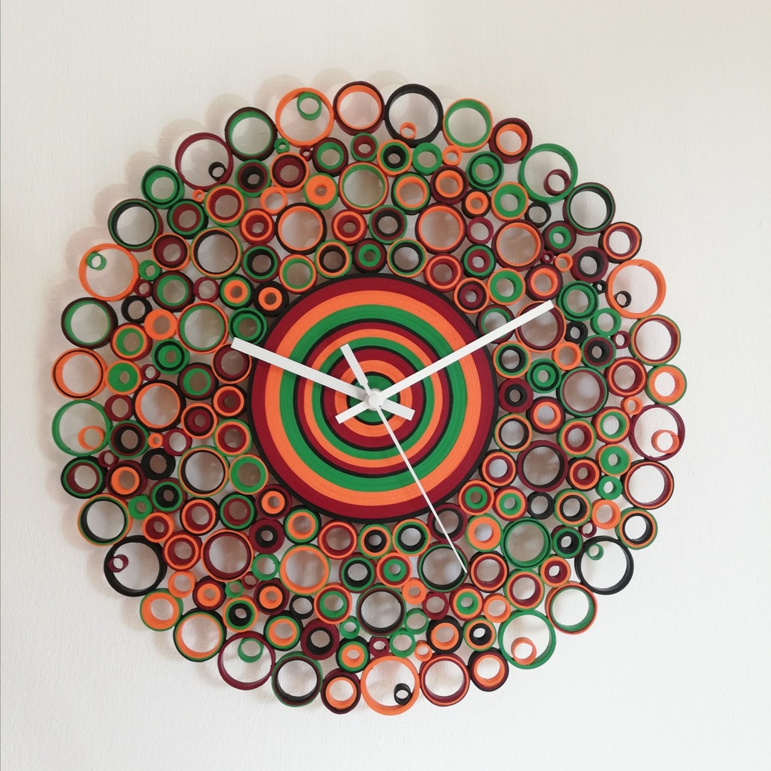 Wall Clock, Housewarming Gift, Paper Clock, Unique Wall Clock, Unique ...