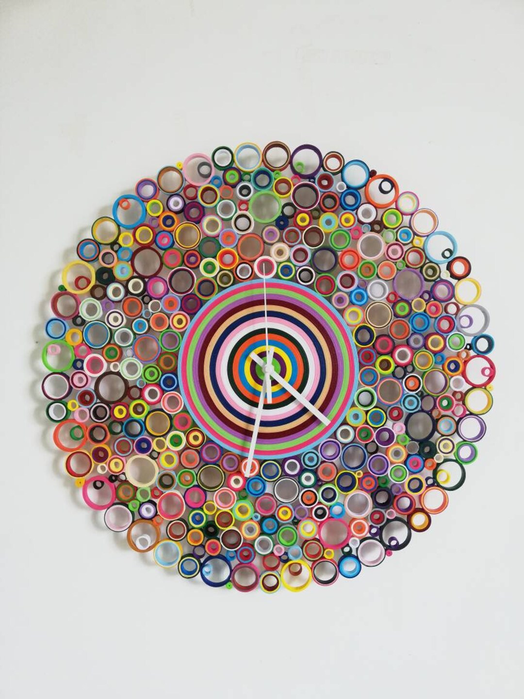 Large Wall Clock, Paper Clock, Colorful Clock, 20 Inch Clock, First ...