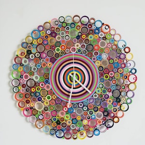 Large Wall Clock, Paper Clock, Colorful Clock, 20 Inch Clock, First ...