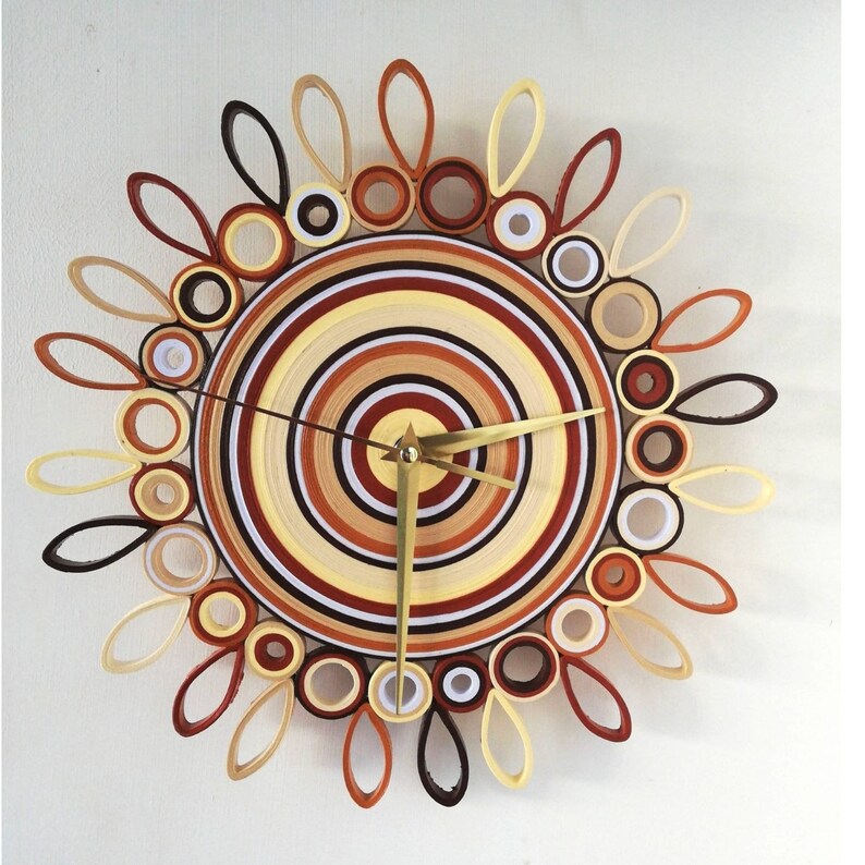 Wall Clock Paper Clock Anniversary Paper Gift Unique Wall | Etsy