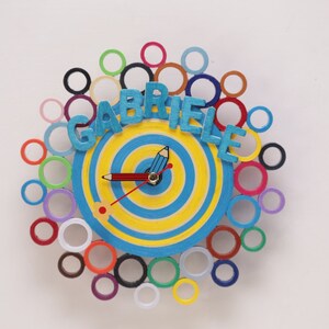 Small Wall Clock Kids Room Decor Custom Name Art Baby - Etsy