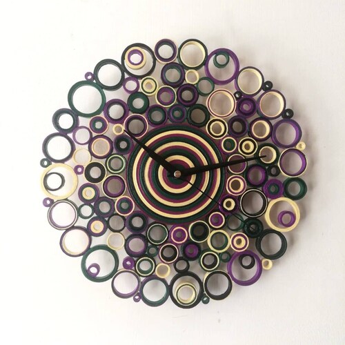 Unique Wall Clocks Large Wall Clock Paper Clock Bedroom - Etsy