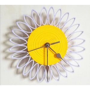Wall Clock, Daisy Clock, Paper Clock, Daisy Design, First Anniversary ...