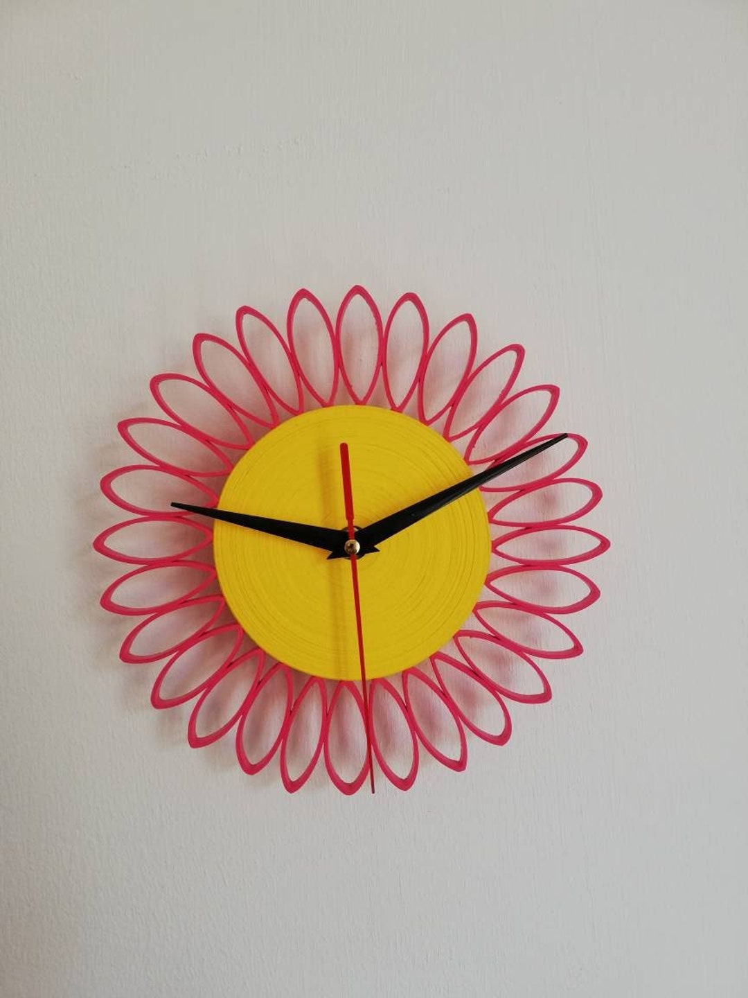 Wall Clock Daisy Clock Paper Clock Daisy Design Paper - Etsy