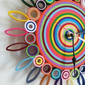 Wall Clock Paper Clock Quilling Decor Unique Wall Clocks | Etsy