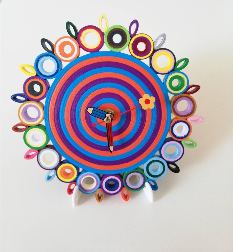Table Clock, Small Clock, Paper Clock, Desk Accessories, Personalized ...