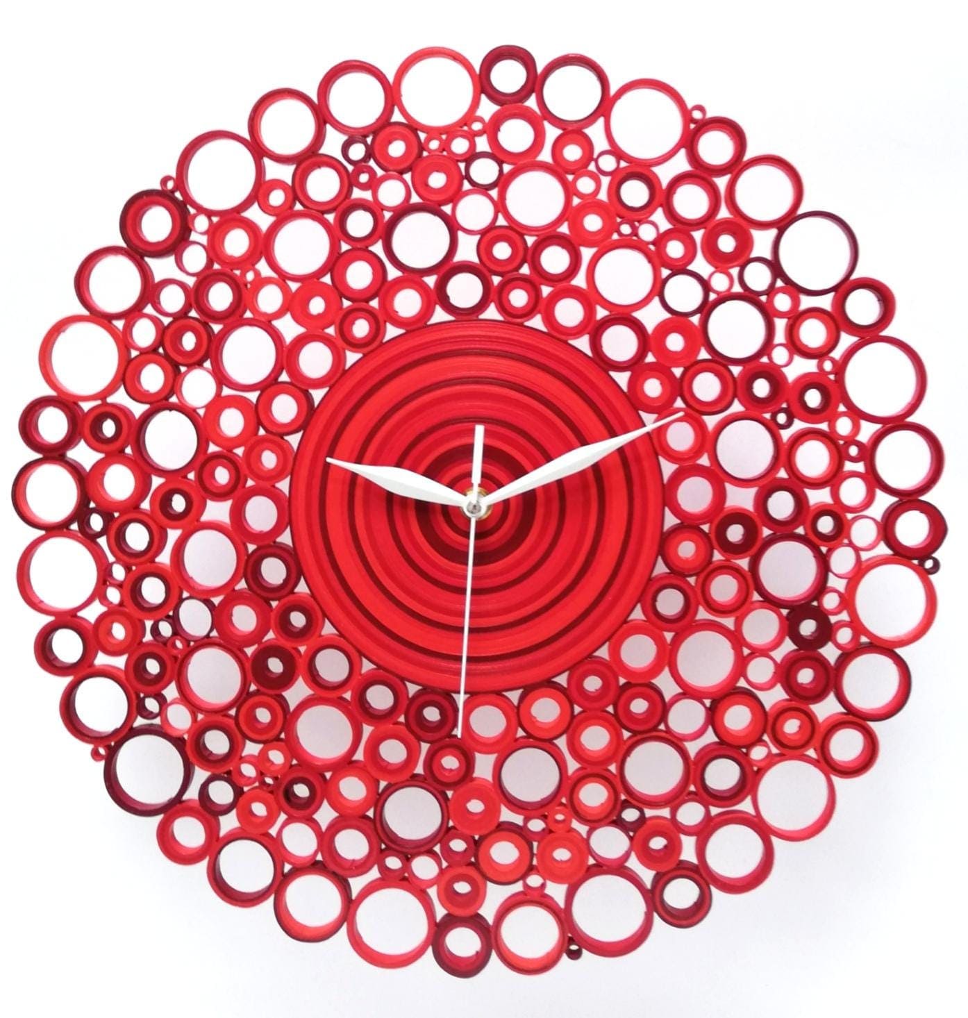 Unique Wall Clocks, Large Wall Clock, Paper Clock, Bedroom Decor ...