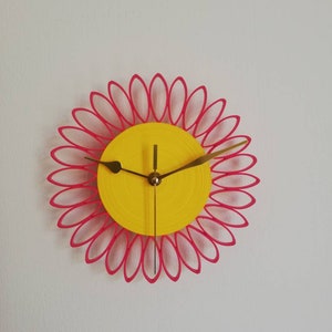 Wall Clock, Daisy Clock, Paper Clock, Daisy Design, Flower Clock Gift ...