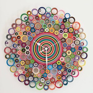 Wall Clock Paper Clock Colorful Clock First Anniversary - Etsy
