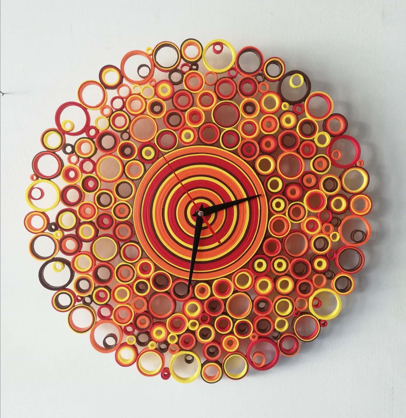 Wall Clock Paper Clock Unique Wall Clock Kitchen Decor - Etsy UK