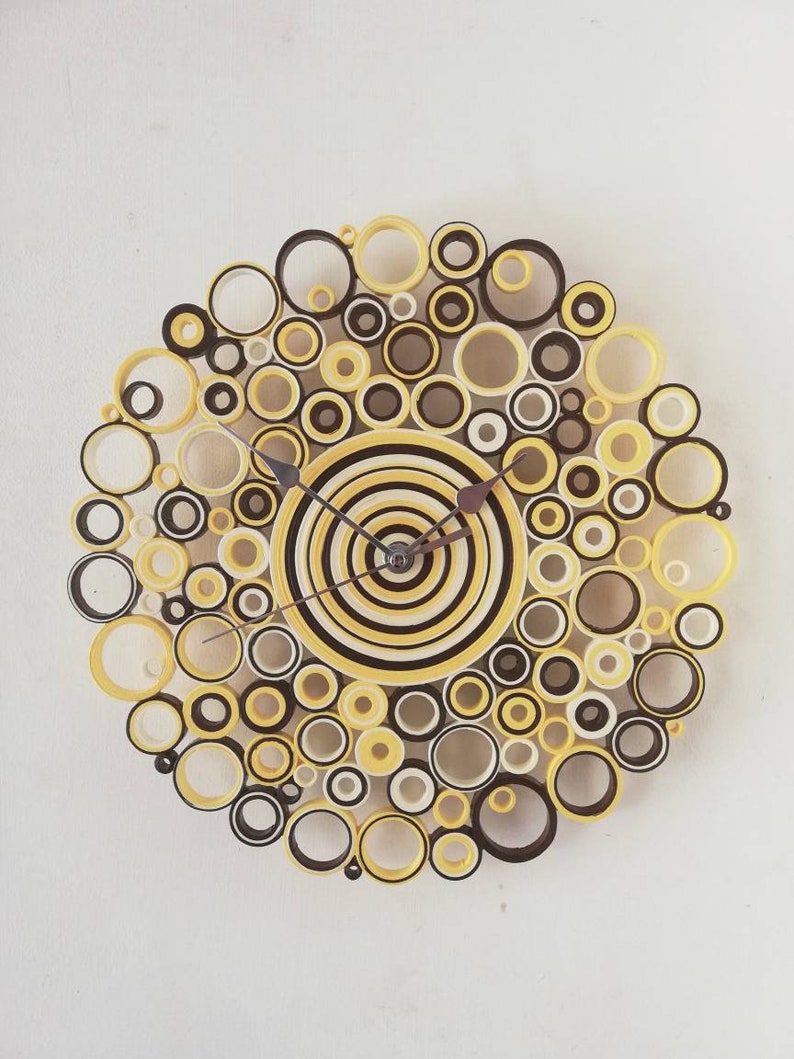 Wall Clock 1st Anniversary Gift Paper Clock Paper Art - Etsy