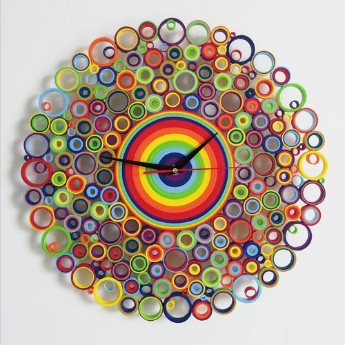 Wall Clock Paper Clock Quilling Decor Unique Wall Clocks - Etsy
