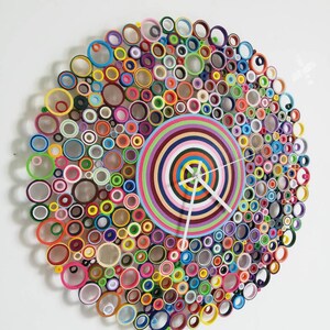 Large Wall Clock, Paper Clock, Colorful Clock, 20 Inch Clock, First ...