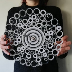 Unique Wall Clocks, Large Wall Clock, Paper Clock, Bedroom Decor ...