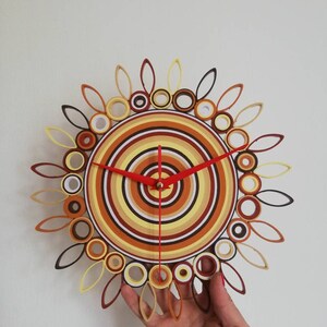 Wall Clock, Paper Clock, Anniversary Paper Gift, Unique Wall Clock ...