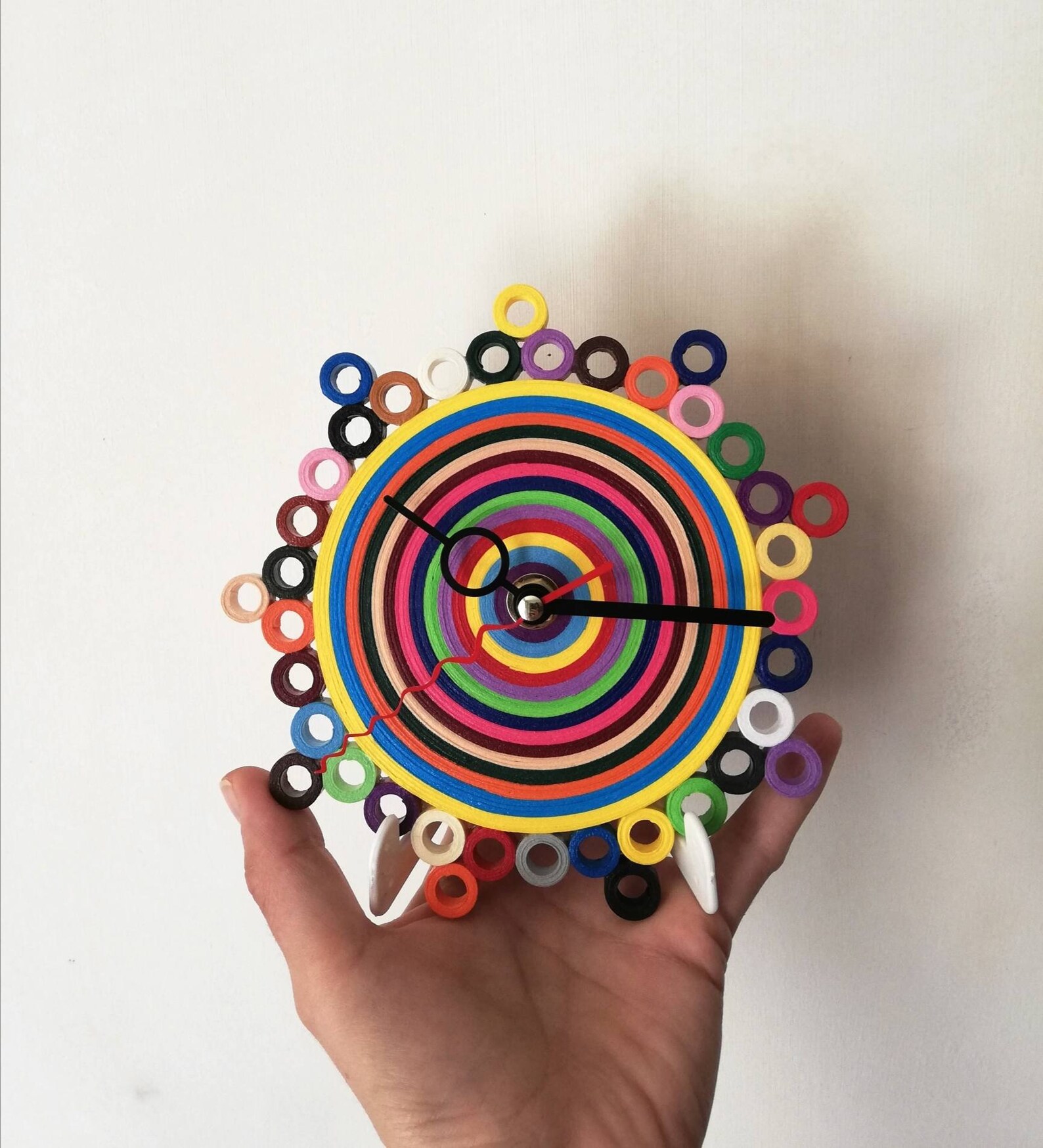 Table Clock Colorful Clock Paper Clock Unique Office Desk - Etsy