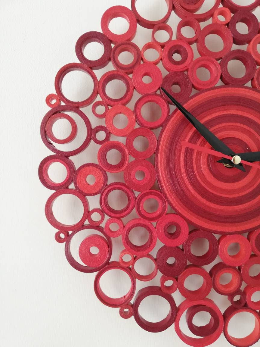 Unique Wall Clocks Large Wall Clock Paper Clock Bedroom | Etsy
