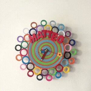 Small Wall Clock Kids Room Decor Custom Name Art Baby - Etsy