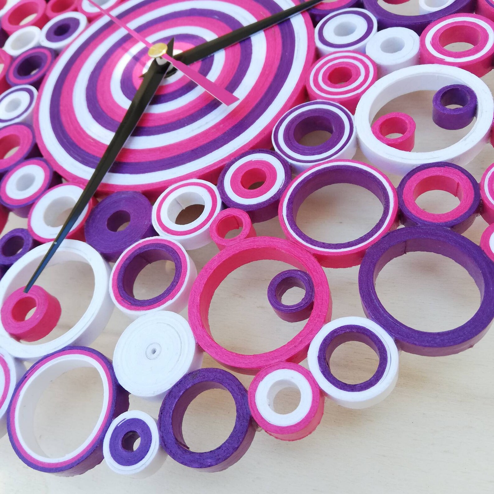 Unique Wall Clock Paper Clock First Anniversary Gift No | Etsy