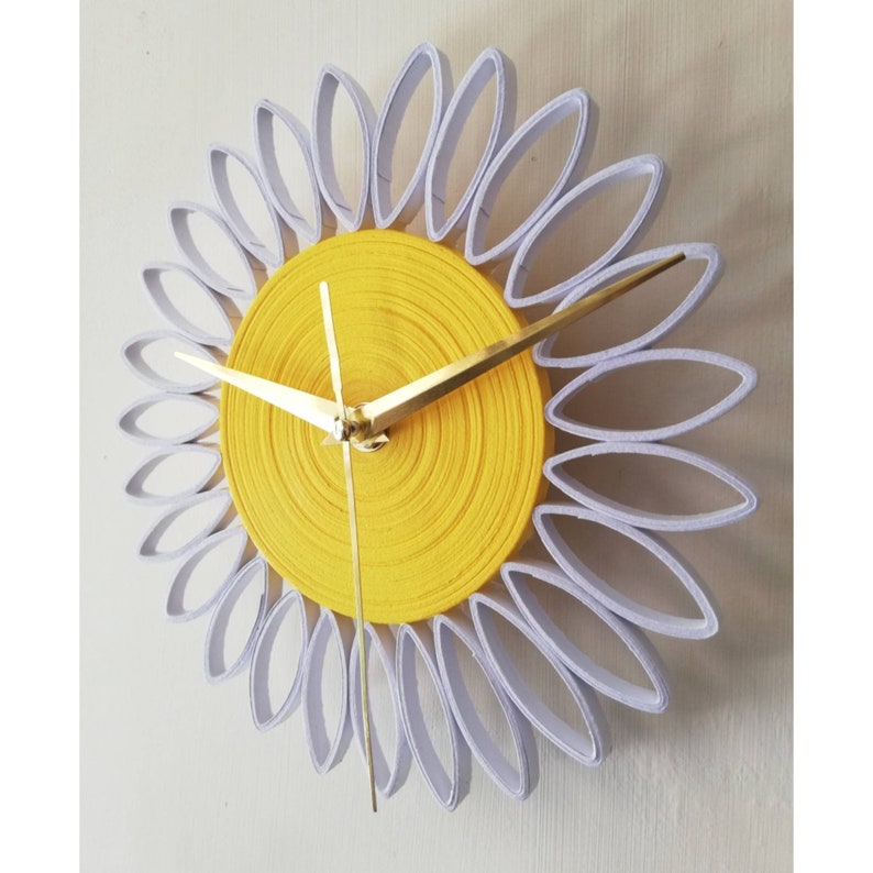 Wall Clock Daisy Clock Paper Clock Daisy Design First - Etsy