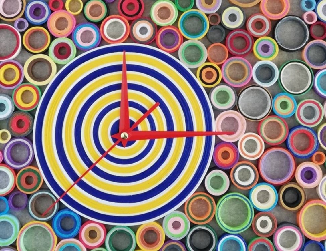 Wall Clock Geometric Clock Paper Clock Unusual Clocks - Etsy