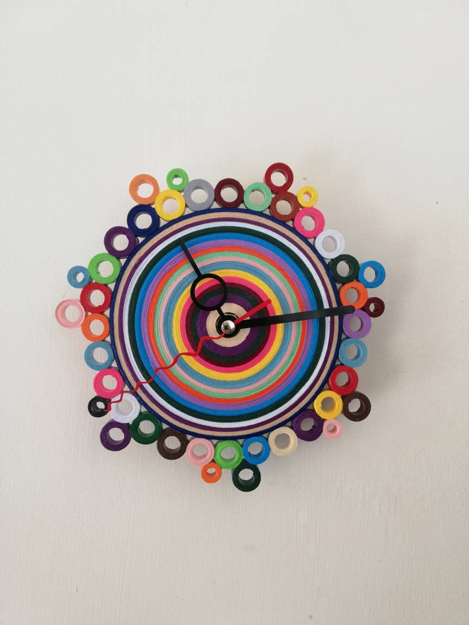 Wall Clock Paper Clock Small Clock for Wall Christmas Gift | Etsy