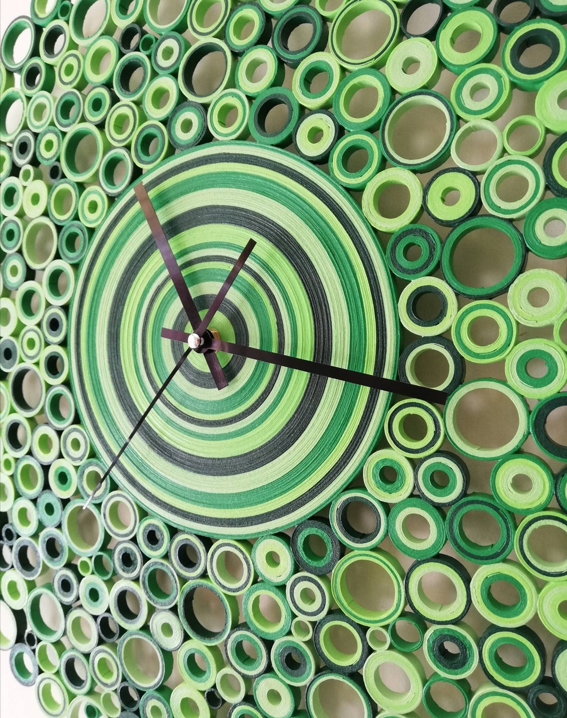 Large Wall Clock Paper Clock Colorful Clock 20 Inch Clock - Etsy