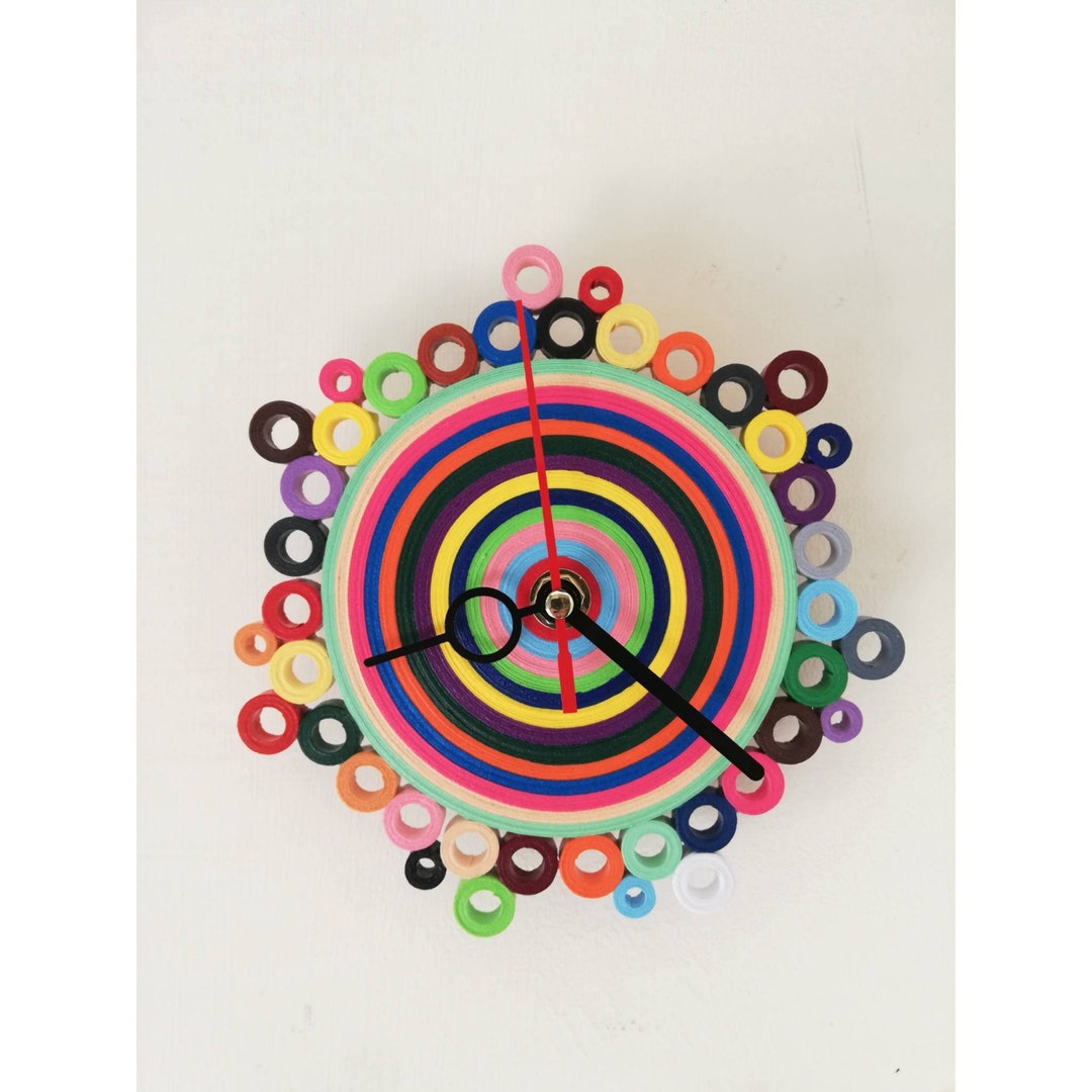 Wall Clock Paper Clock Small Clock for Wall Christmas Gift - Etsy