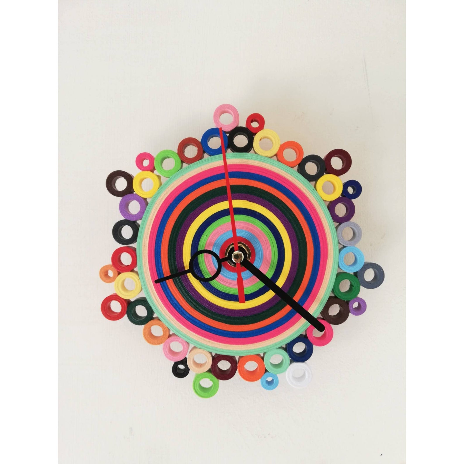 Wall Clock Paper Clock Small Clock for Wall Christmas Gift | Etsy