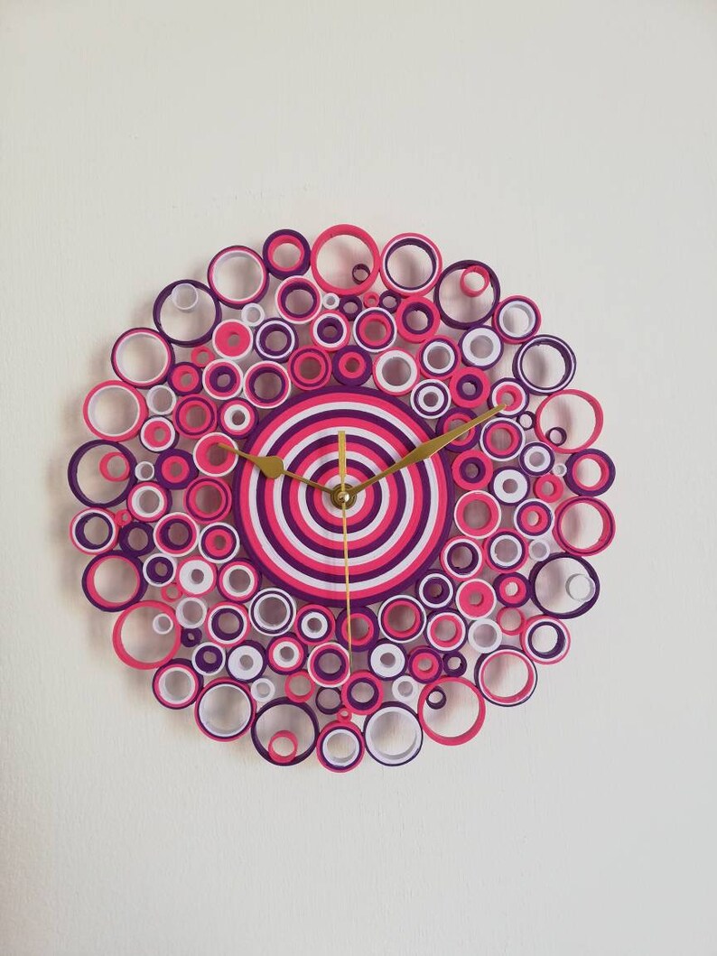 Unique Wall Clock Paper Clock First Anniversary Gift No - Etsy