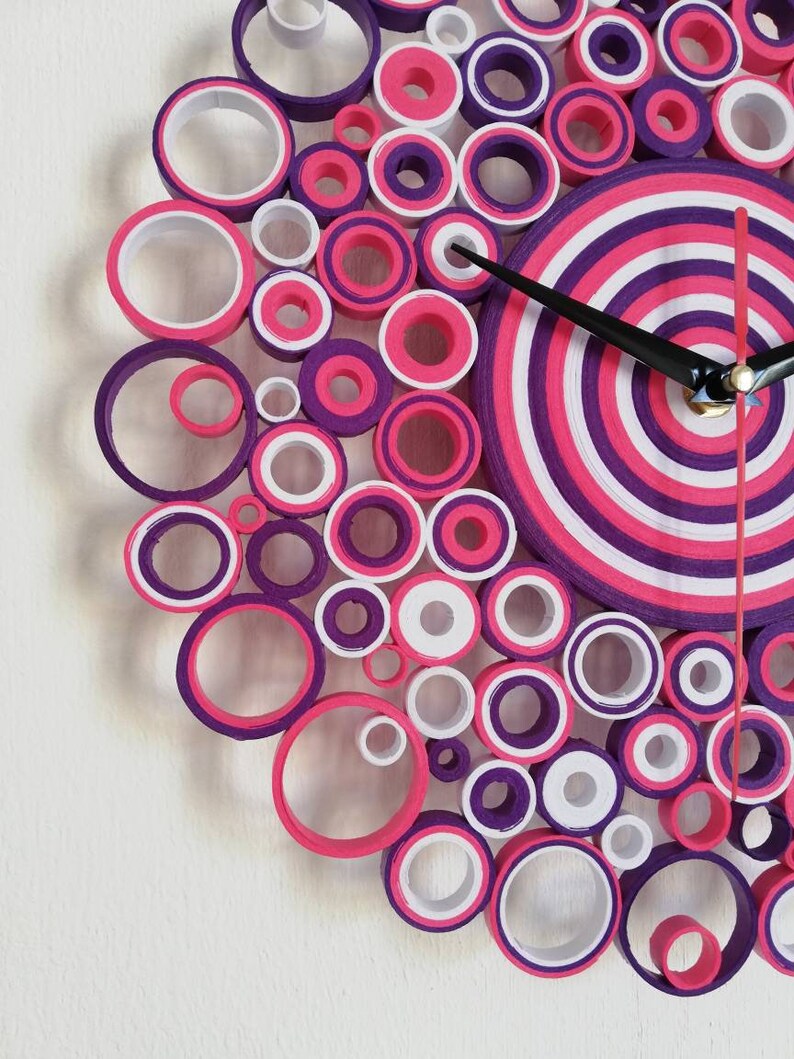 Unique Wall Clock Paper Clock First Anniversary Gift No - Etsy