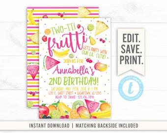 Fruit invitation | Etsy