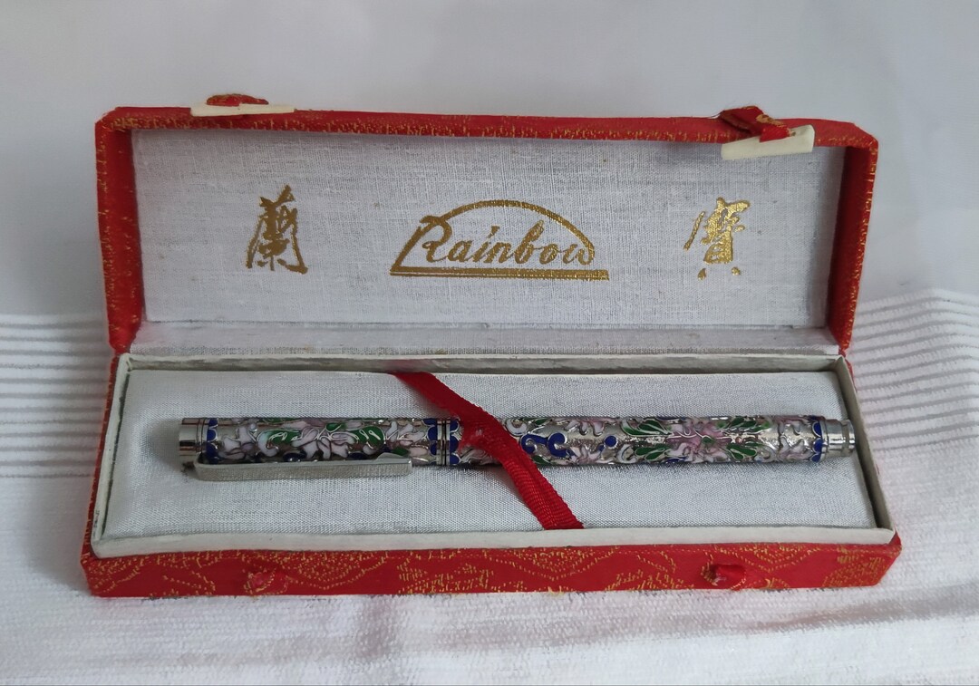 Worth Collecting Vintage Cloisonne Enamel Kuli Ballpoint Pen Flower ...