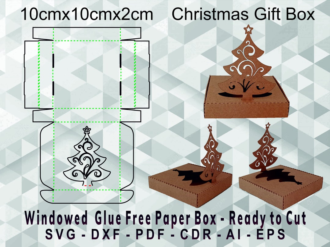 Christmas Gift Box Template. No Glue. Gift Ideas. Diy Gift Box. Paper ...