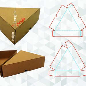 8 Triangle Paper Box Template. Ready to Cut. Gift Ideas. Diy Gift Box ...