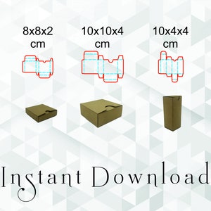 DIY Gift Box Templates: 7 Different Sizes 5 Different Formats Svg, Dxf ...