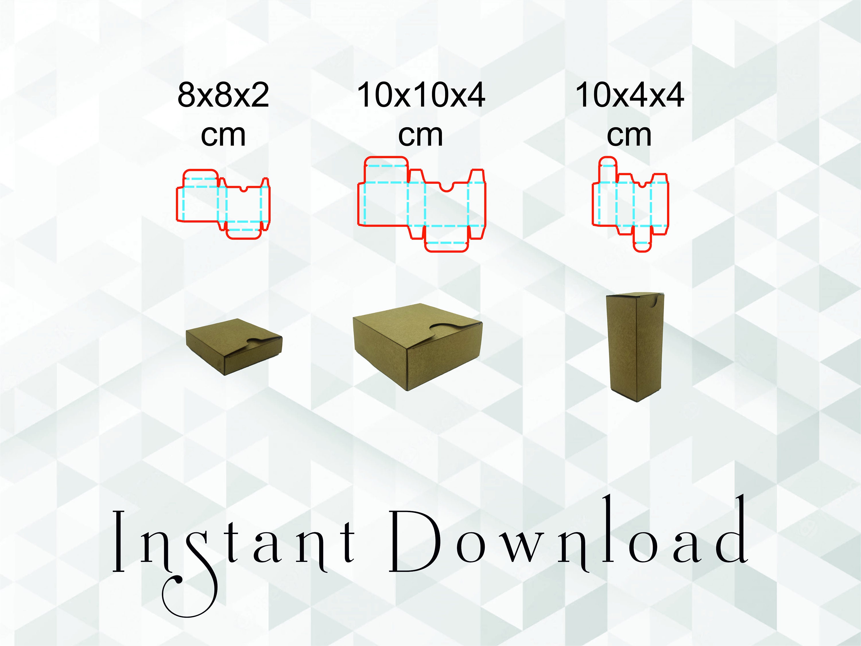 7 Different Paper Box Template. Ready to Cut. Gift Ideas. Diy - Etsy ...
