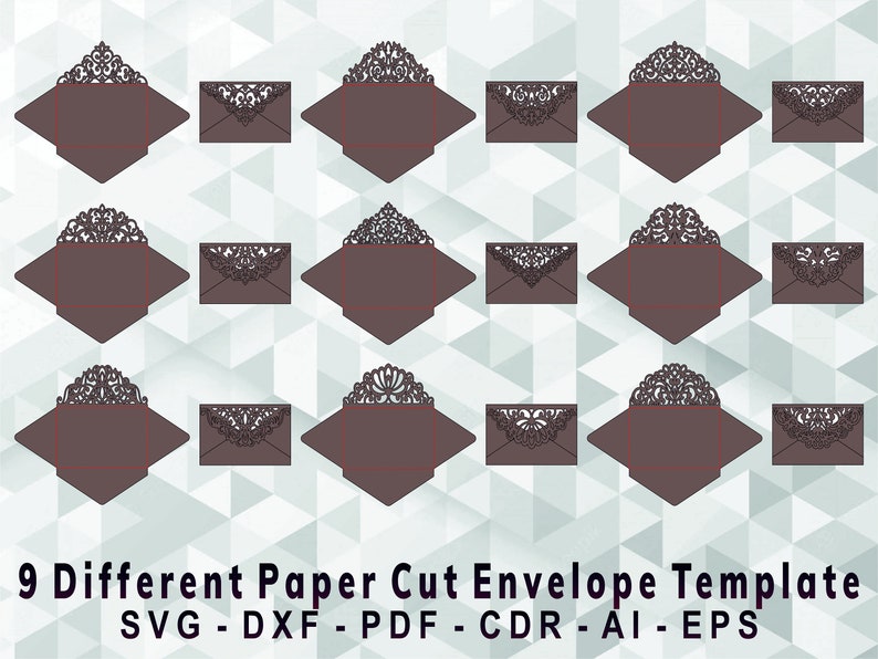Paper Envelope Cutting Template Laser Cut Cricut Silhouette - Etsy
