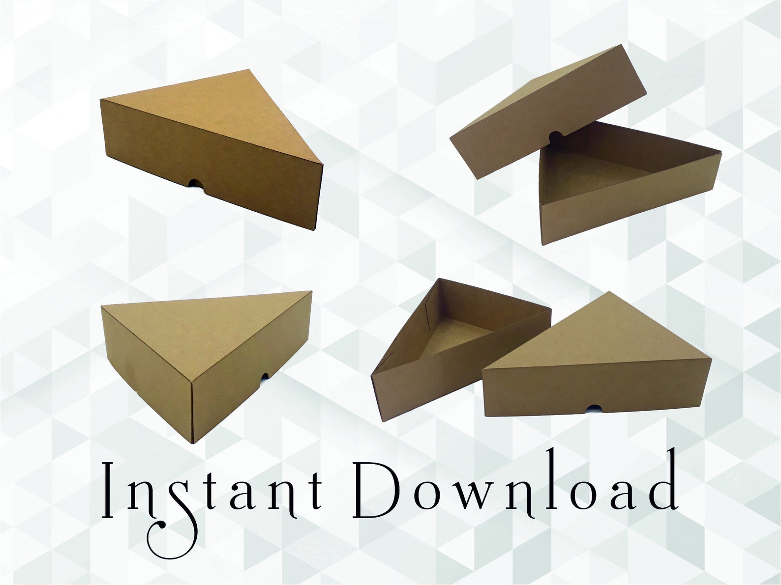 8 Triangle Paper Box Template. Ready to Cut. Gift Ideas. Diy - Etsy