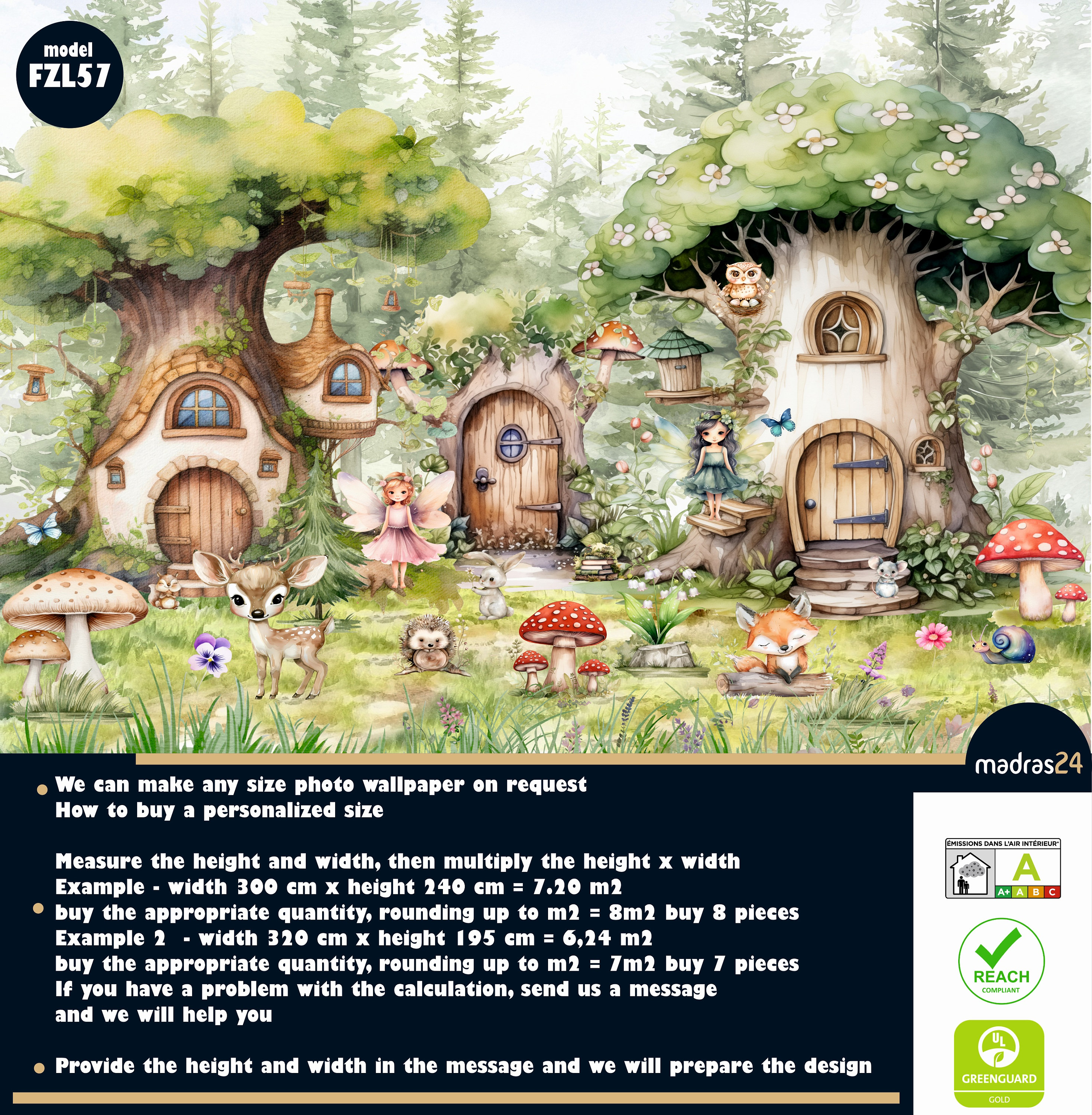 Magical Fairy Wall Mural - Whimsical Forest Fairy Wallpaper Nursery ...