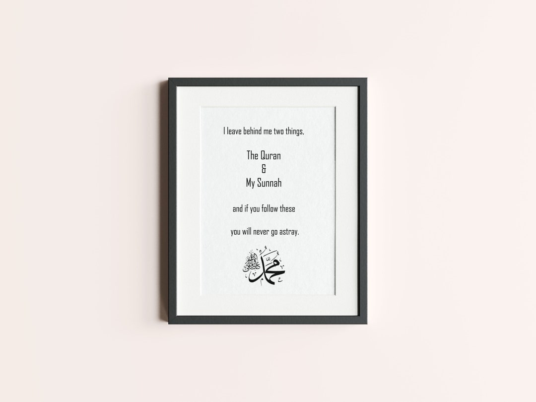 Quran and Sunnah Prophet Muhammad Quote, Digital Download Print, Muslim ...