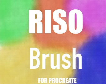 Risograph Effect Brush for Procreate | Retro Brush for Procreate | Riso ...