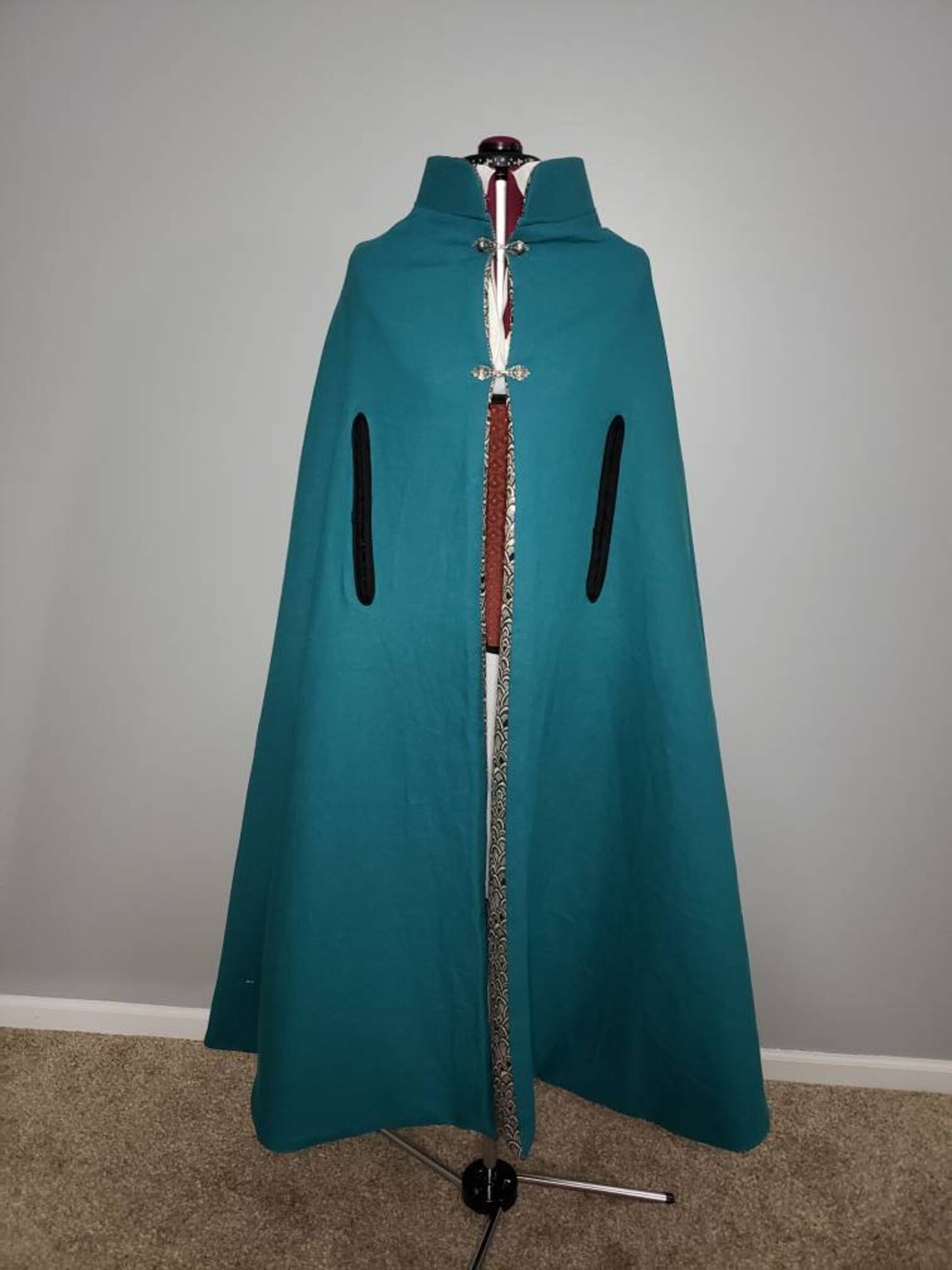 Double Clasp Cloak W/ Arm Slits | Etsy