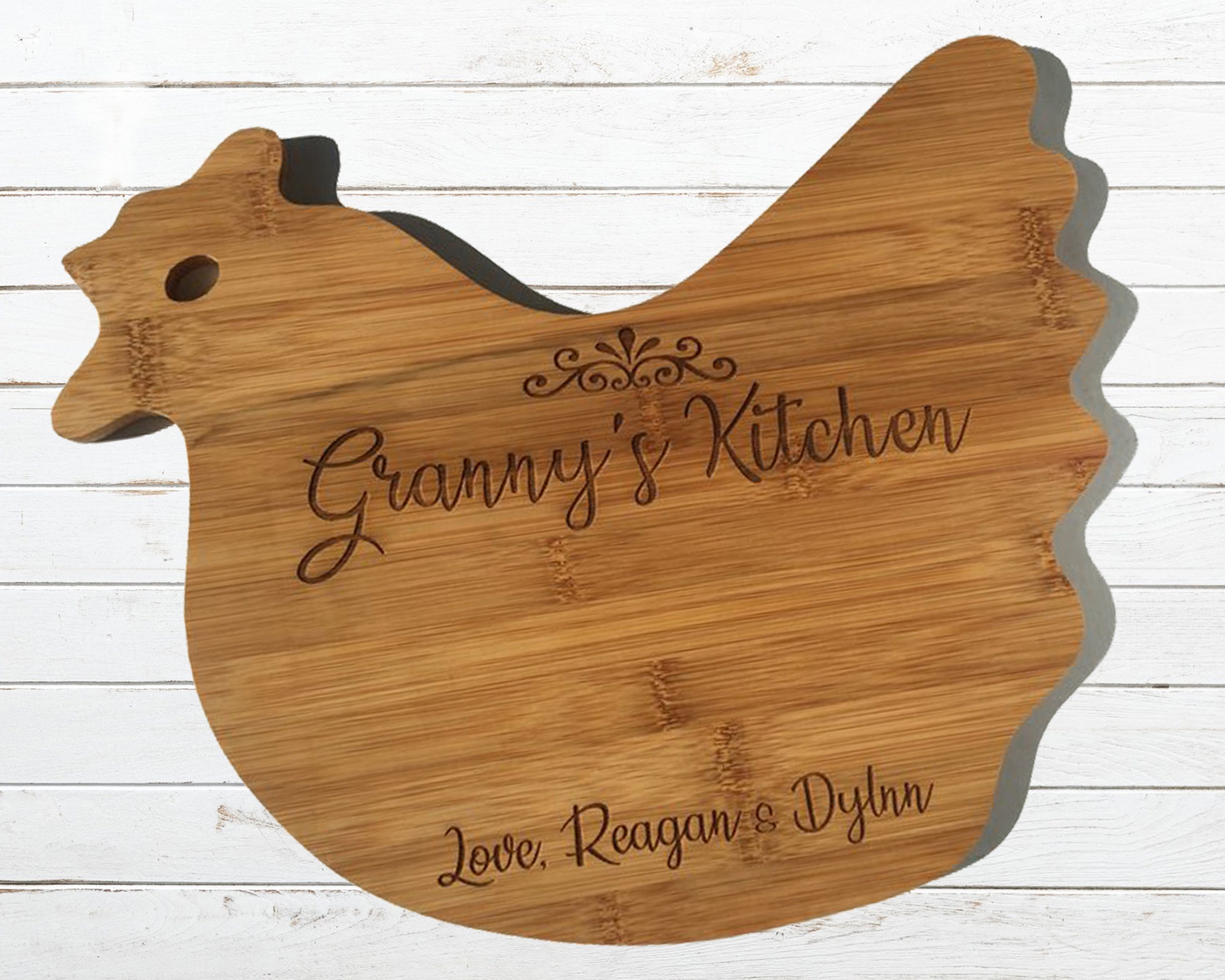 Chicken Shaped Laser Engraved Personalized Cutting Board - Etsy