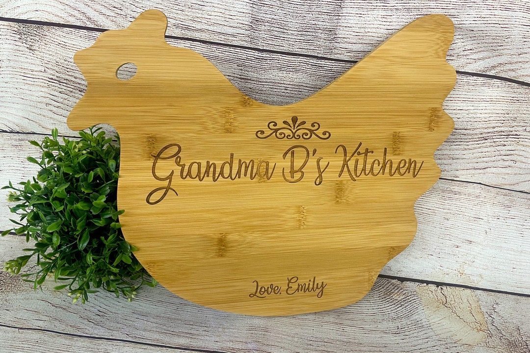 Chicken Shaped Laser Engraved Personalized Cutting Board - Etsy