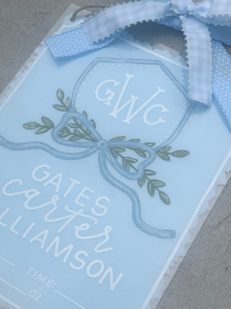Acrylic Birth Announcement Door Hanger - Etsy